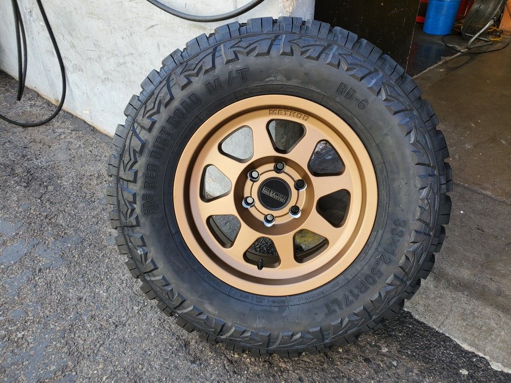 17" MethodMR 701 and 33x12.50 R17 RDR MT tires for Sale in Orange, CA ...