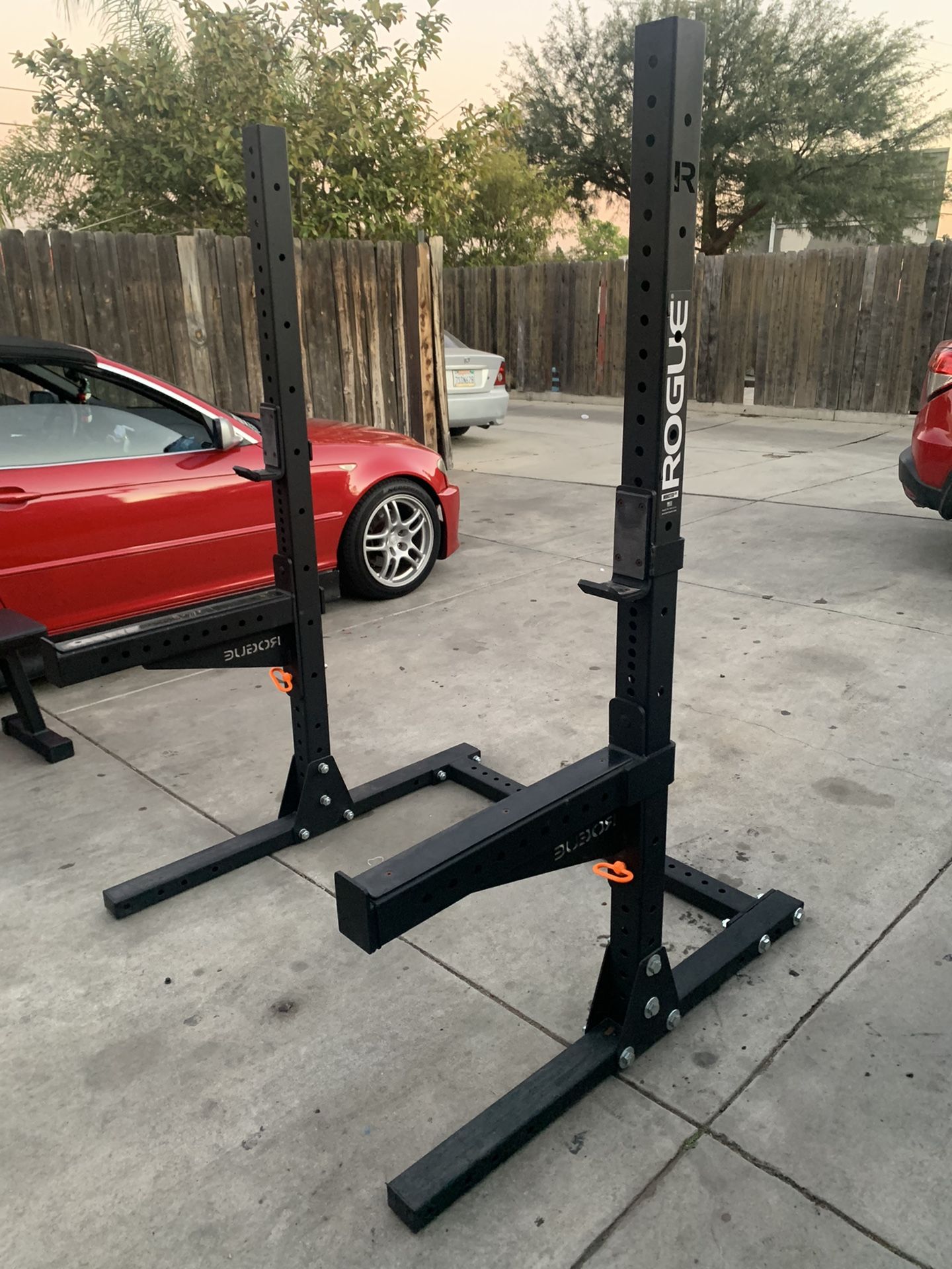 Rogue SML-1 Squat Stand + Rogue SAML-24 Monster Light Safety Spotter ...