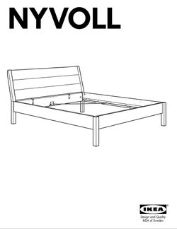 IKEA Nyvoll King Platform Bedframe Mattress for Sale in Frederick MD OfferUp