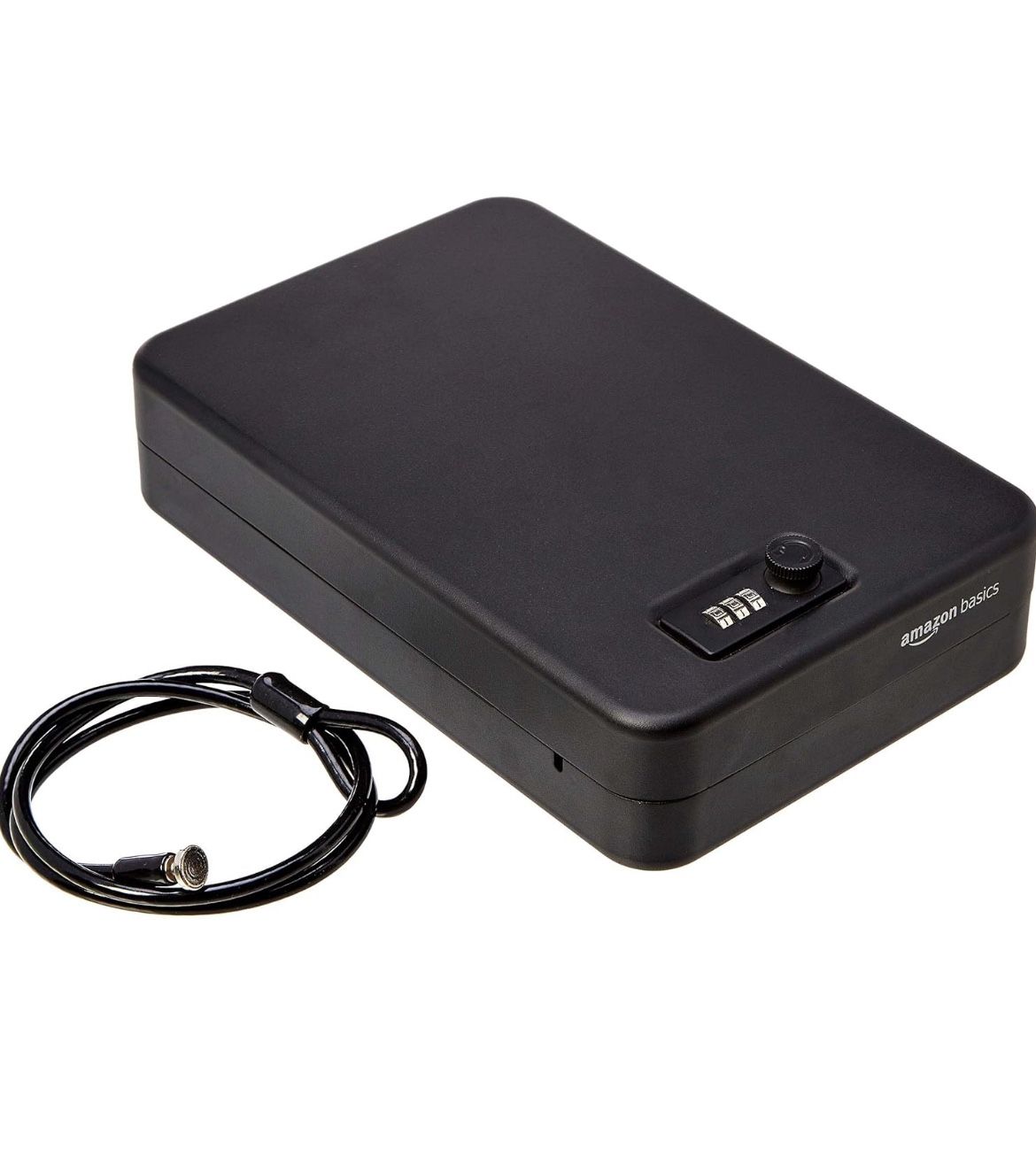 Amazon Basics Portable Security Case Lock Box Safe, Small Lock Box with ...