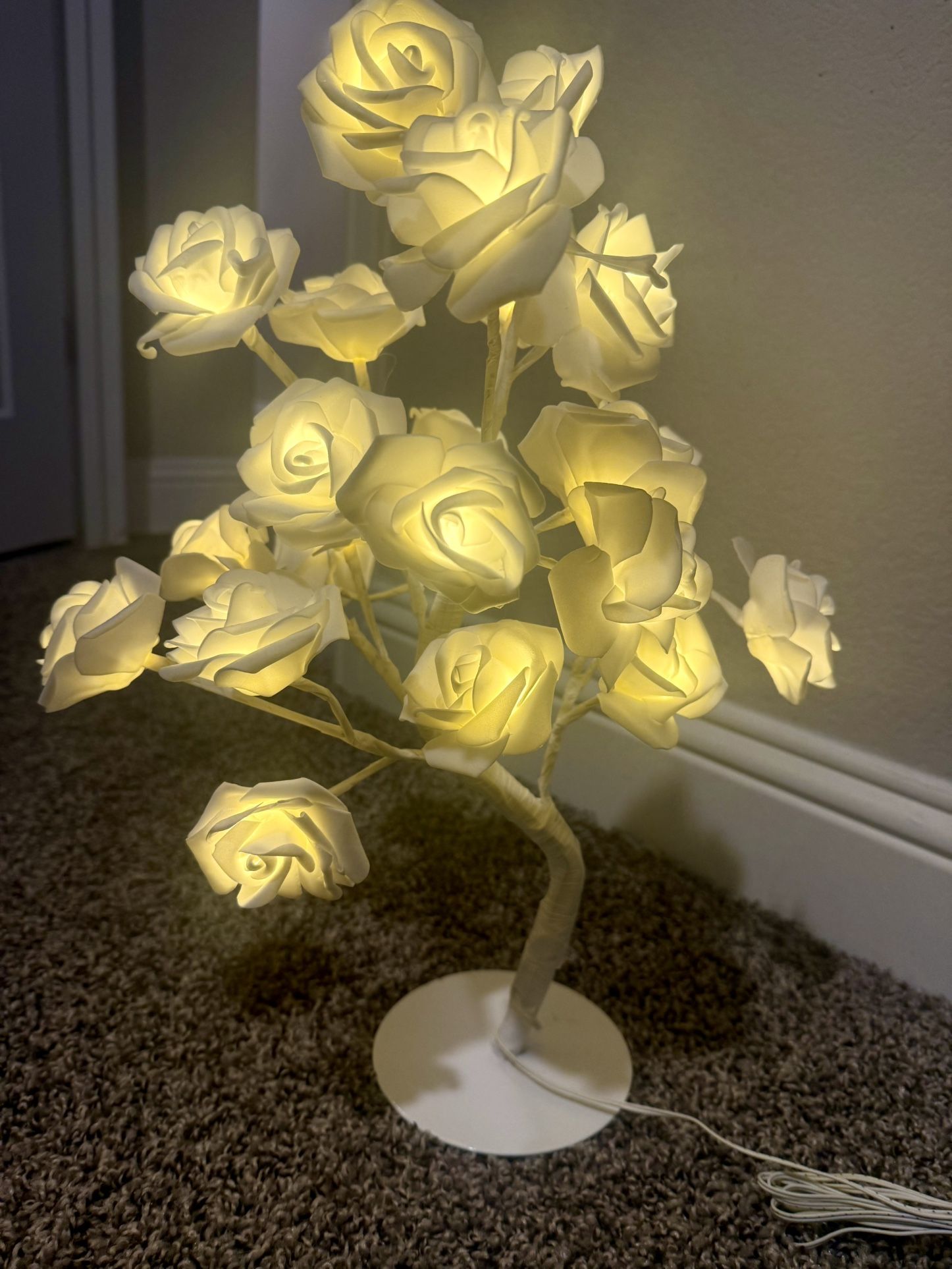 White Flower Tree Lamp – Modern Floral Accent Lighting” for Sale in ...