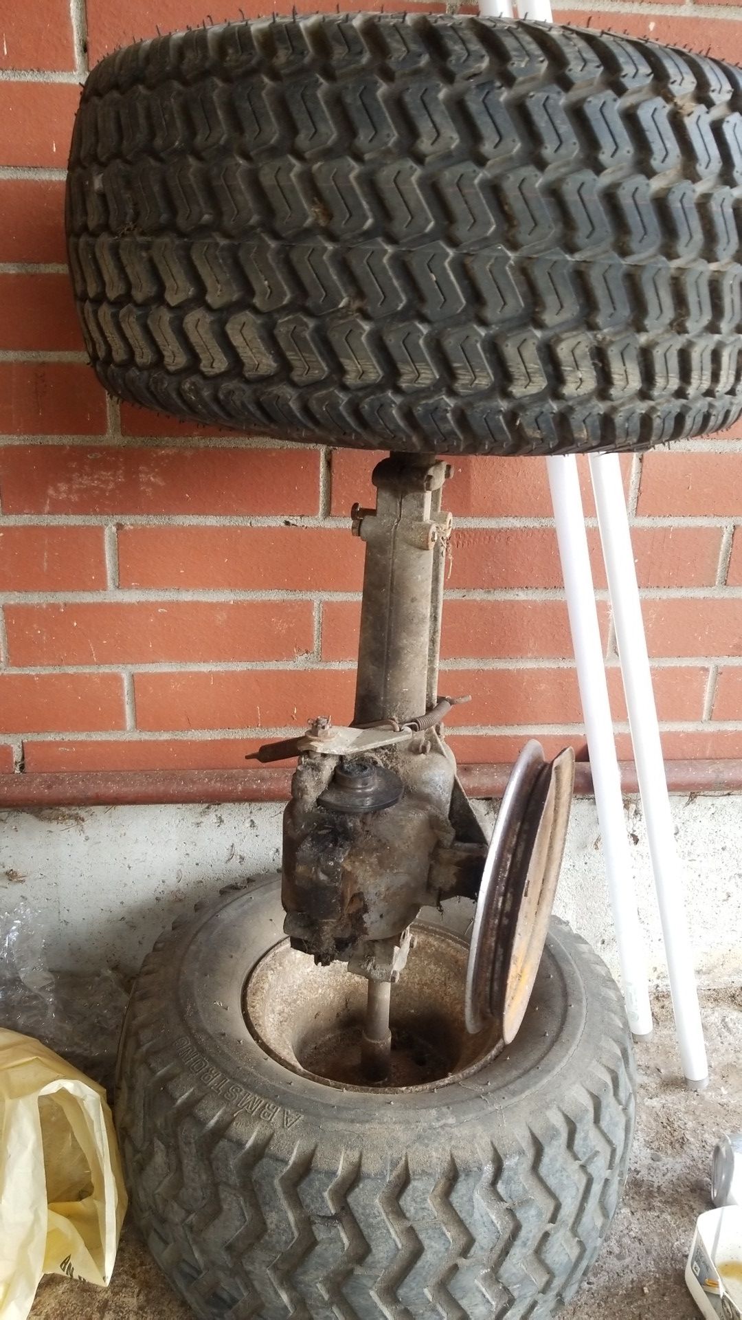 Mtd mower rear axle w/ brake and wheels for Sale in Lynnwood, WA - OfferUp