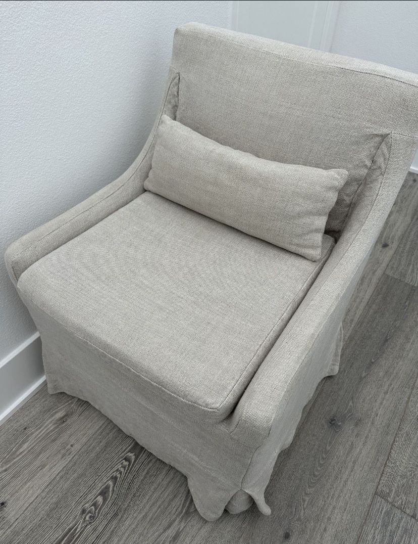 Restoration Hardware Dining Chair Linen Slipcover for Sale in Montclair ...