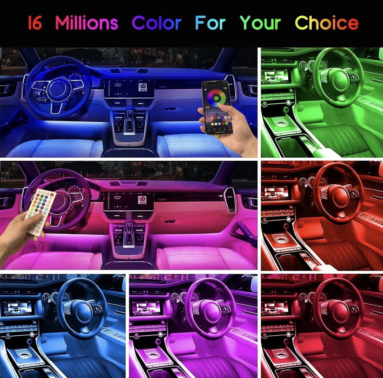 Interior Car Lights Keepsmile Car Accessories Car Led Lights APP ...