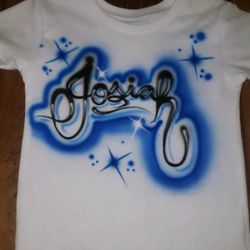 Spray Painted Shirts With Names And Designs
