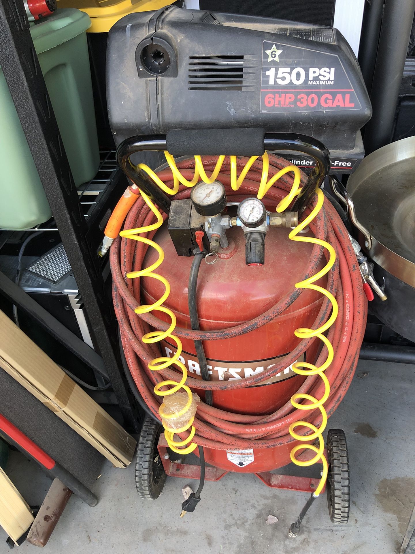 FOR SALE: Craftsman 6HP 30-Gallon Air Compressor – 150 PSI – $180 OBO ...