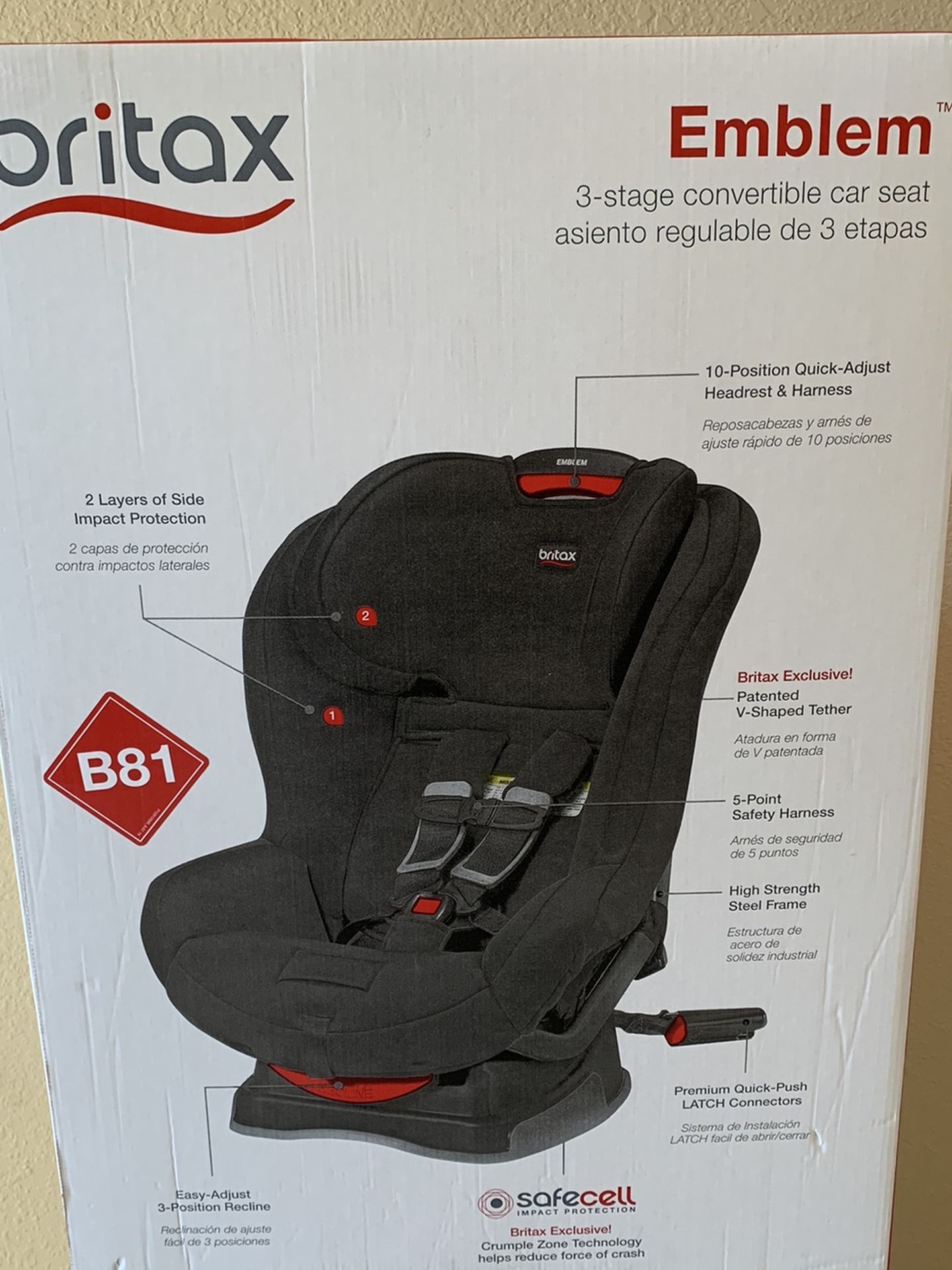 New Britax Emblem 3-Stage Convertible Car Seat for Sale in Garden Grove ...