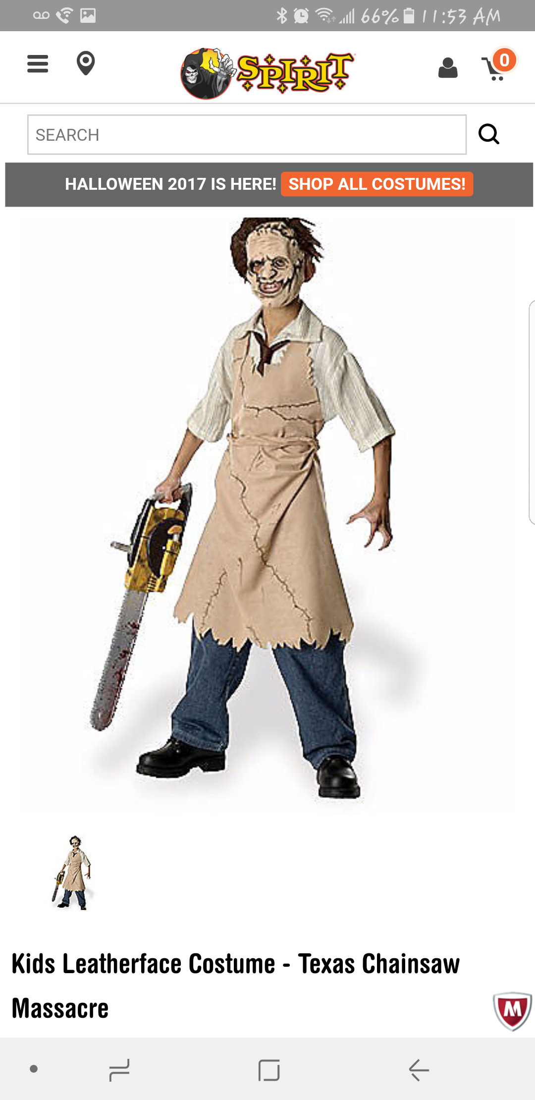 Leatherface Costume For Kids