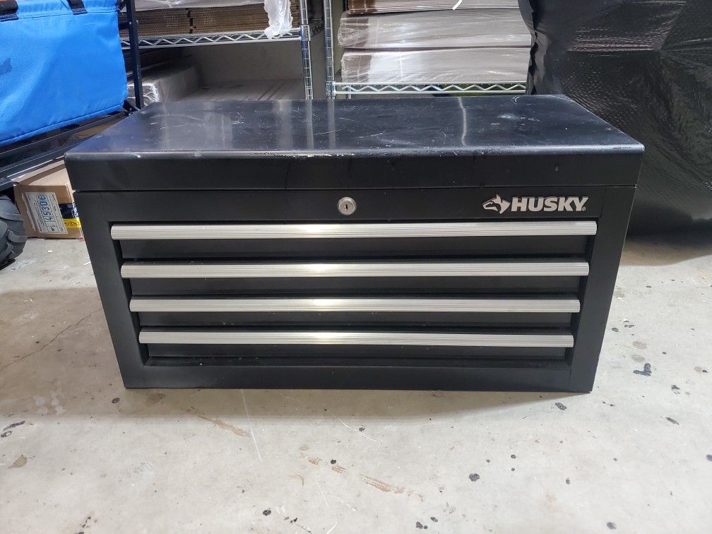 Husky 26 in. W x 12 in. D Standard Duty 4-Drawer Top Tool Chest for ...