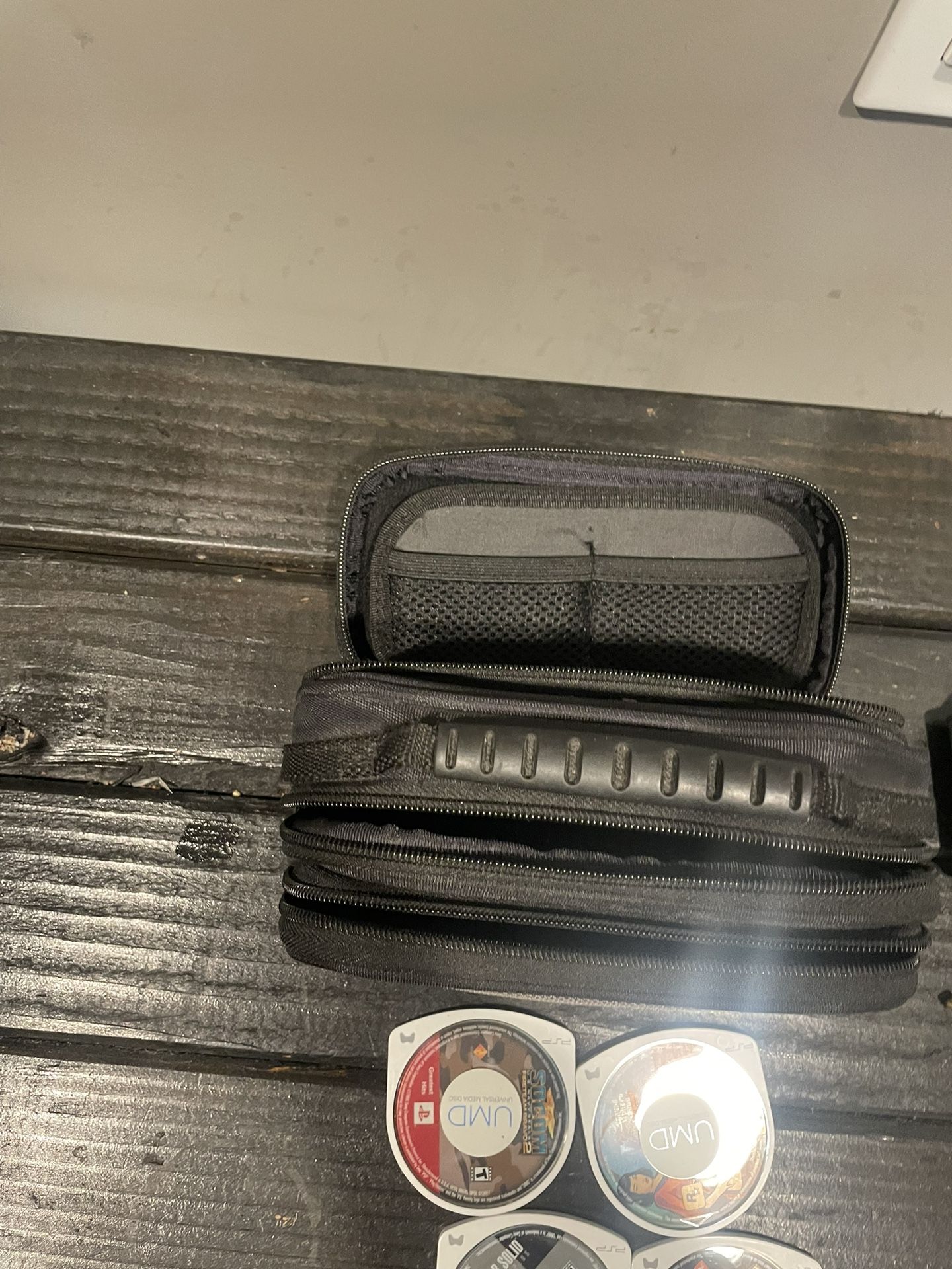 Sony PSP Black Console PSP-2001 + 4 Games, charger, Carrier Case for ...