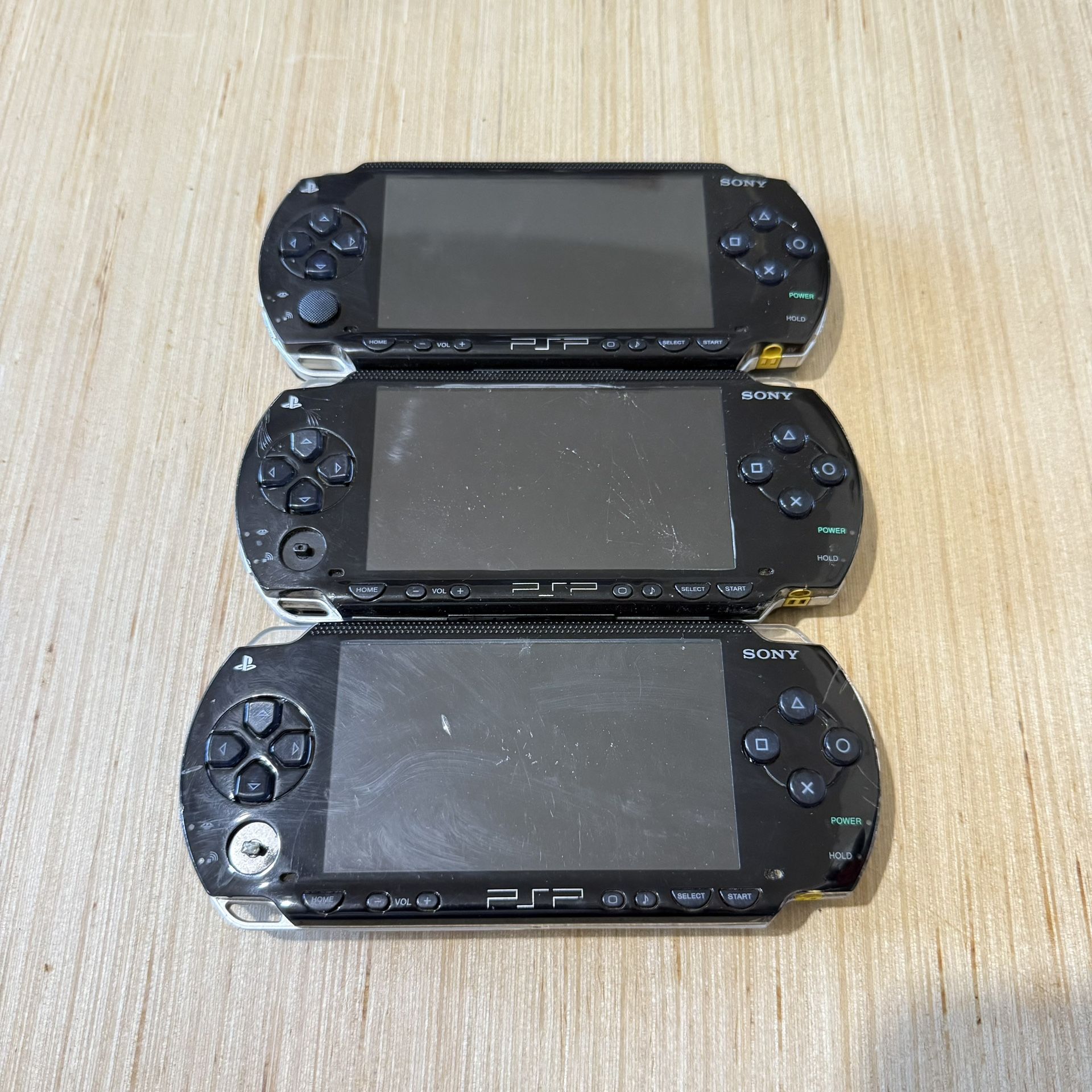 Lot Of 3 Sony Playstation PSP-1001B2 Console’s “Parts/Repair”UNTESTED ...