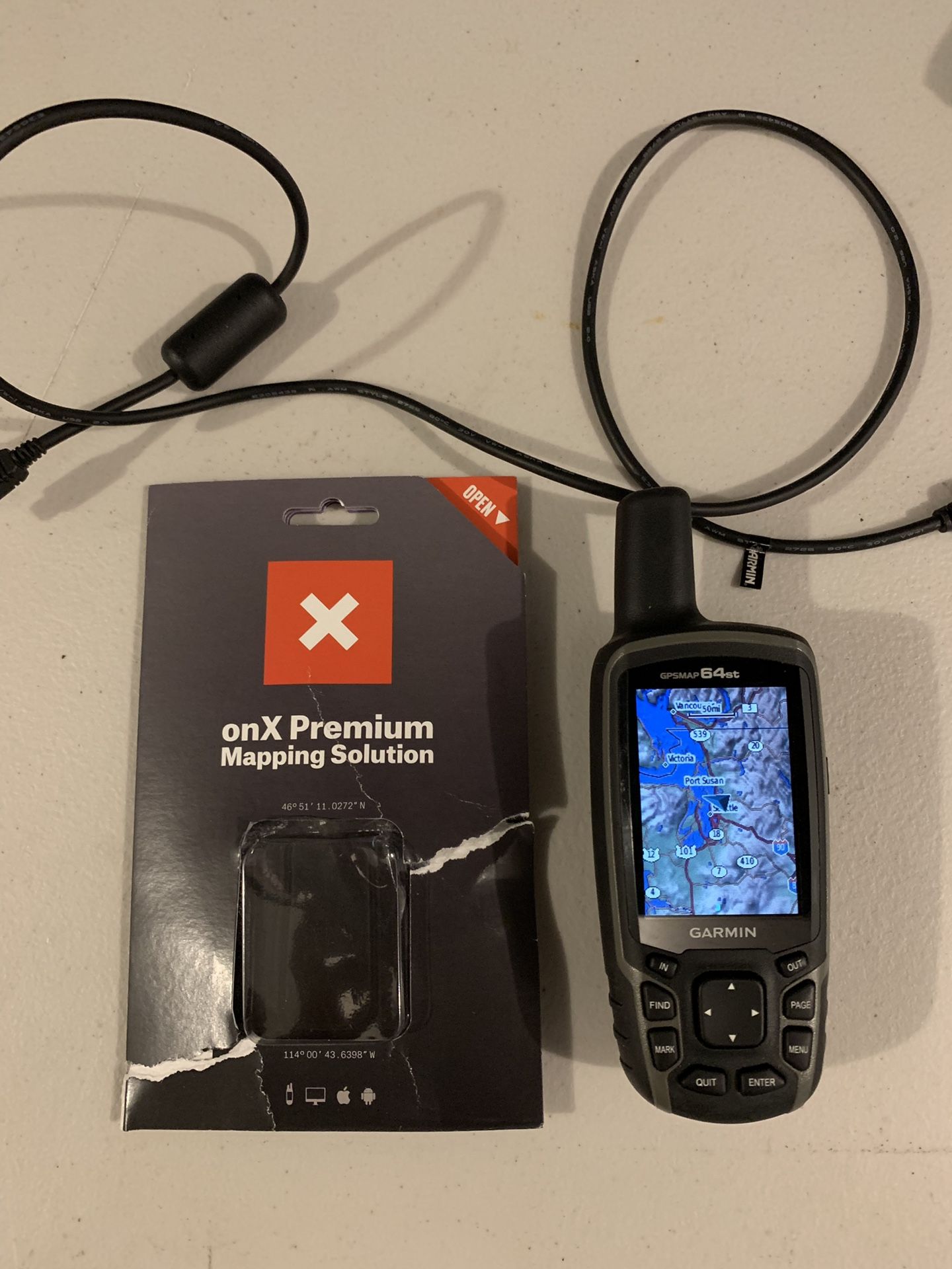 Garmin gpsmap 64st w/ OnX maps washington chip for Sale in Mill Creek ...