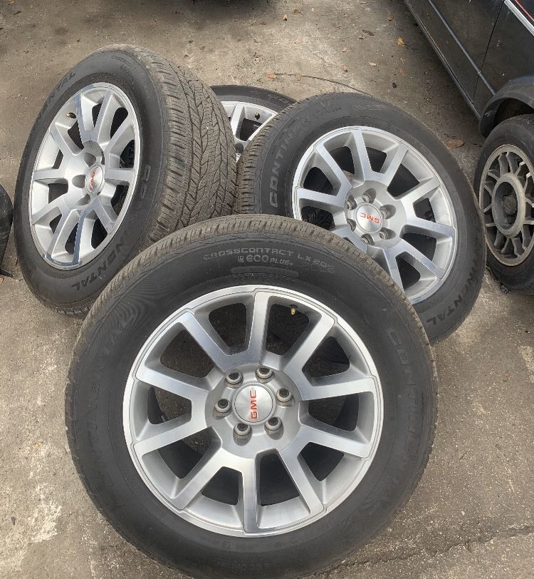 GMC 20” wheels and tires , new take offs , 14-18 Sierra Denali , fits yukon tahoe silverado ...