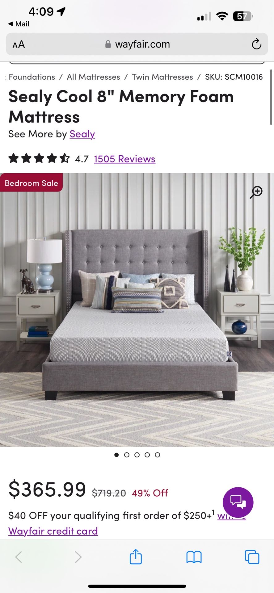 Sealy Queen Sized Semi-Firm Mattress for Sale in Los Angeles, CA - OfferUp