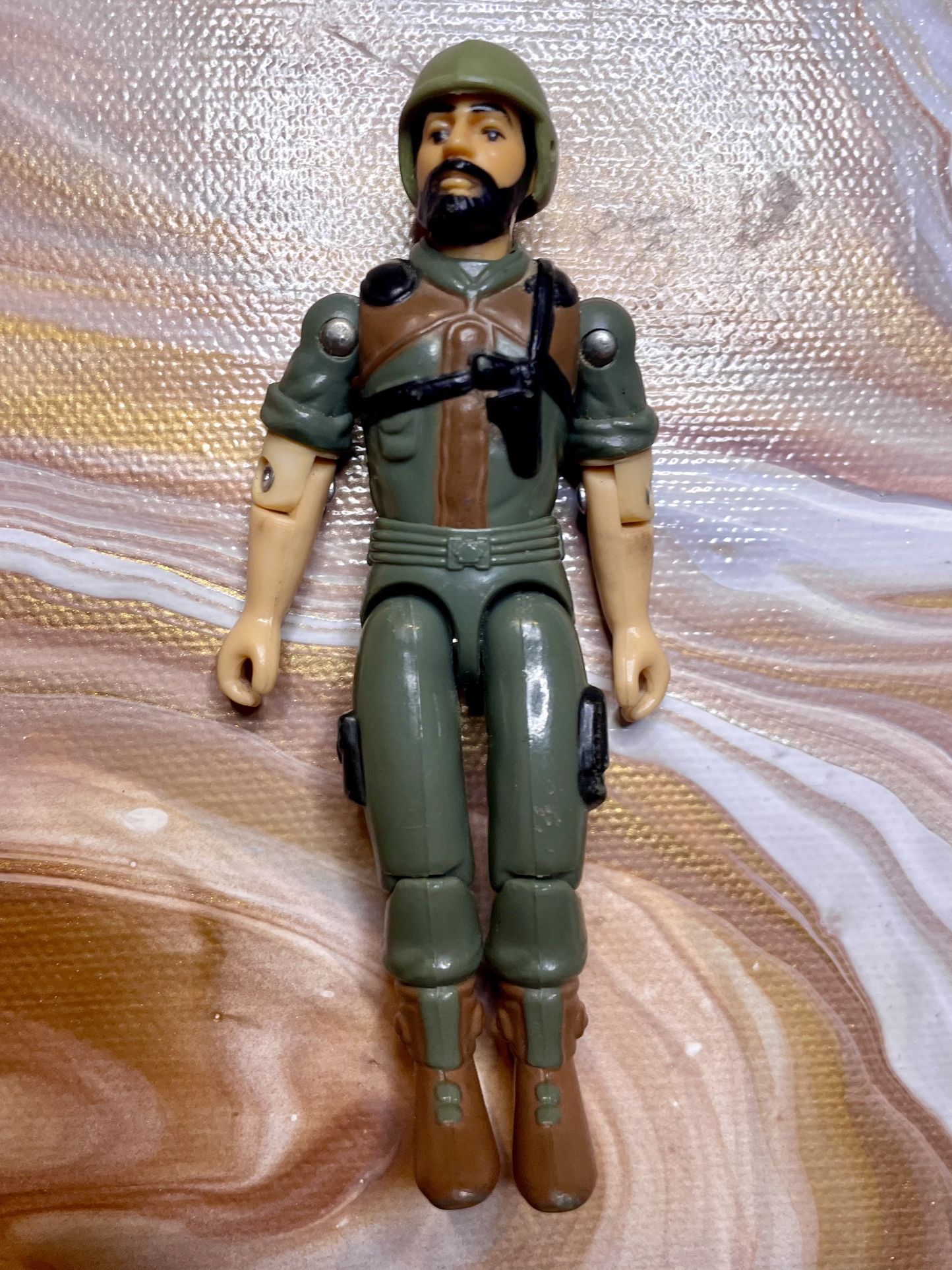 Vintage GI Joe CLUTCH Action Figure• Hasbro 1982, Helmet and File Card ...