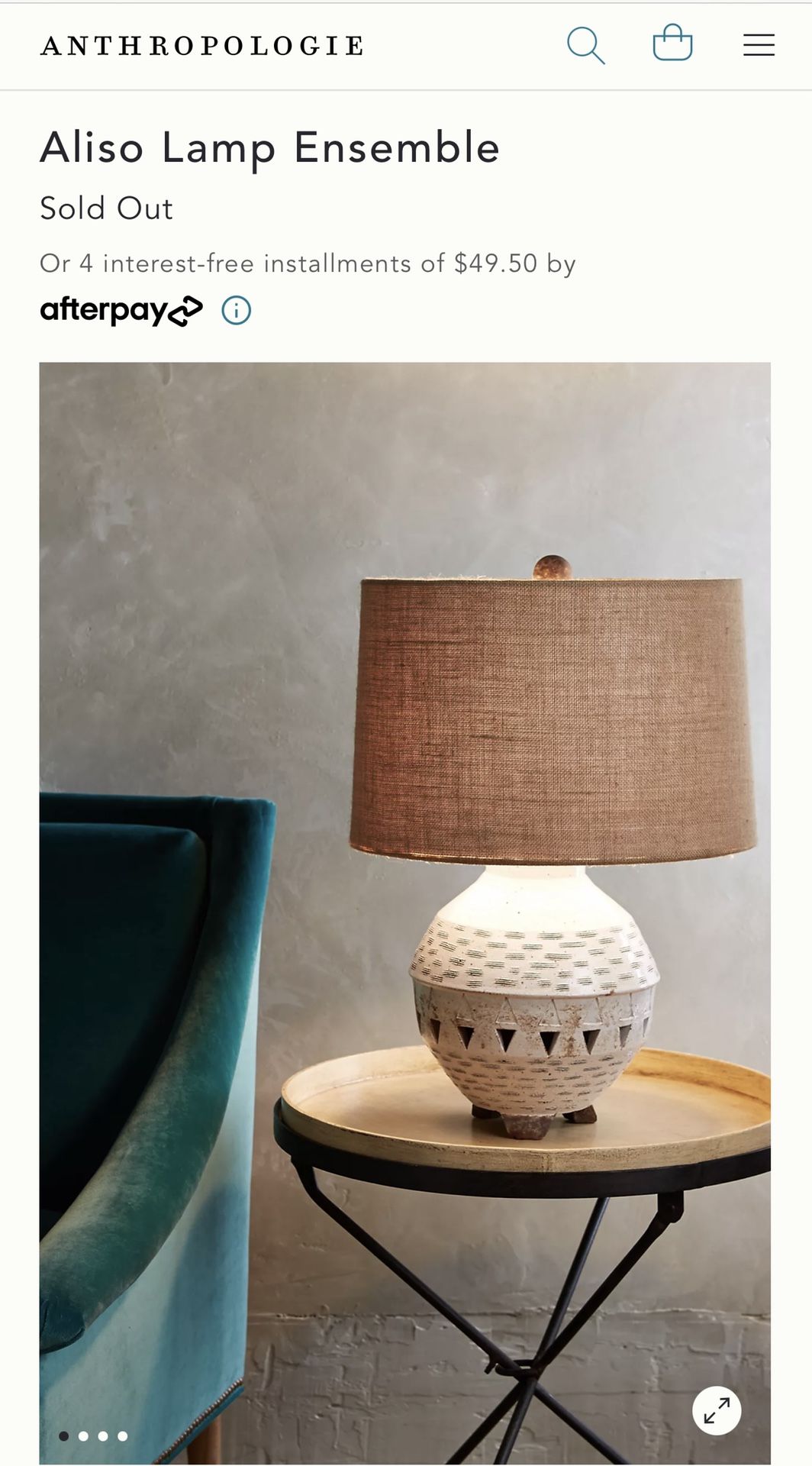 Anthropologie Aliso Table Lamps, White - Set of 2 for Sale in Los ...