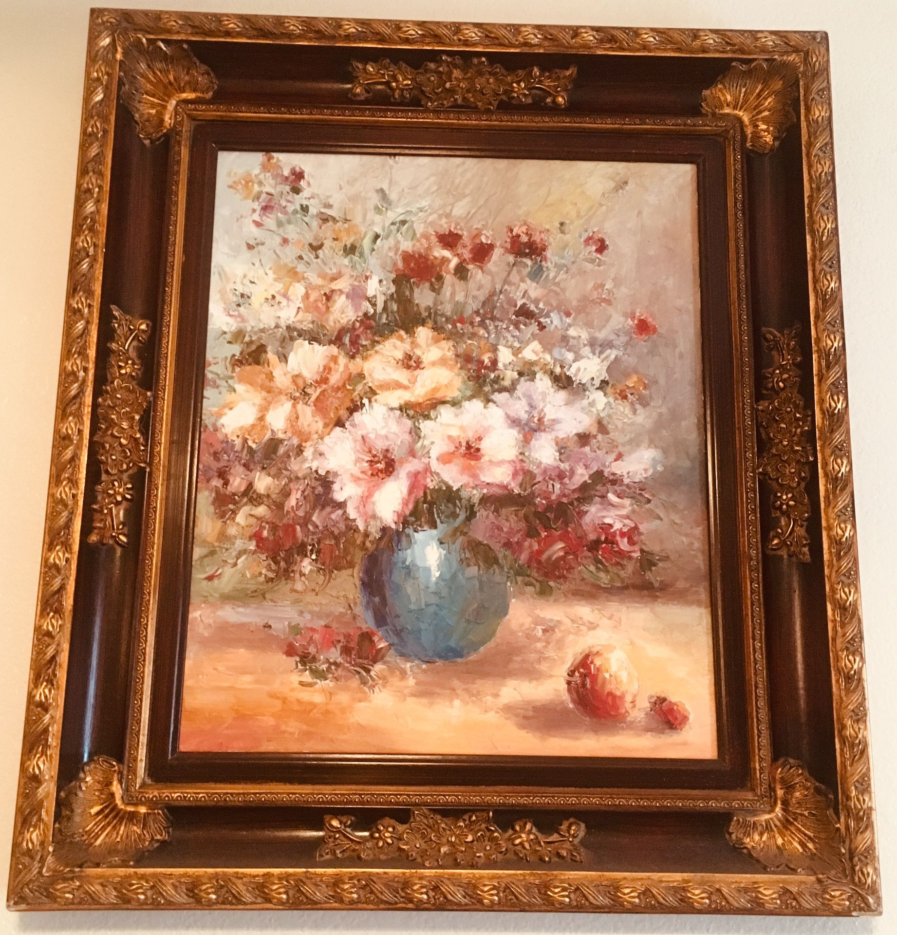 Beautiful elegant original oil painting unknown Eastern European artist ...
