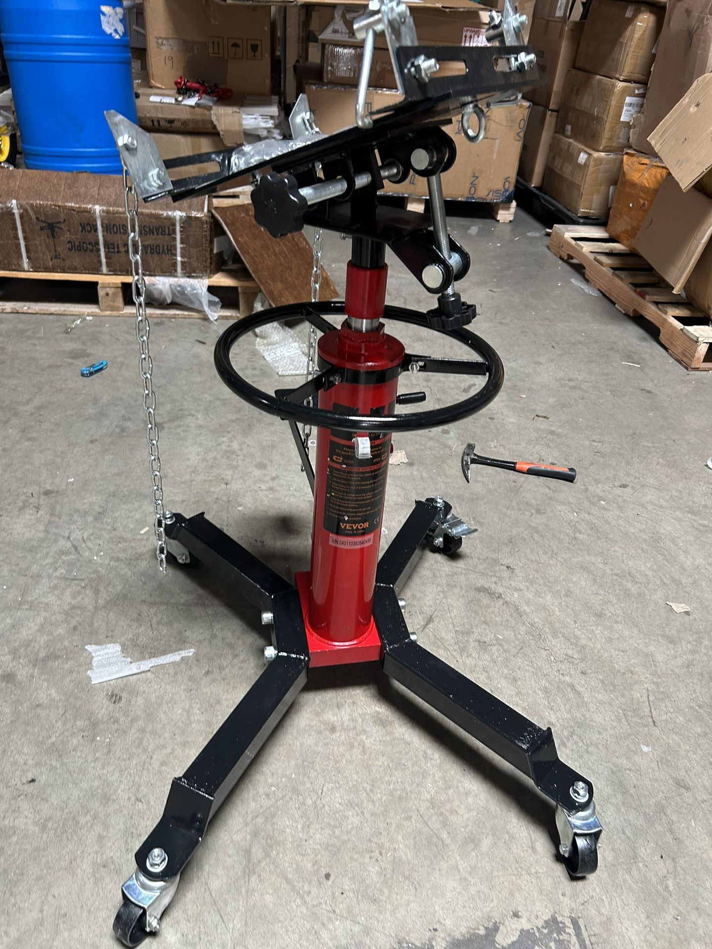 1322 lbs. Transmission Jack Hydraulic Telescopic Floor Jack 2-Stage ...