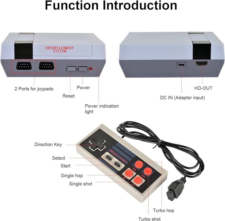 Retro Classic Game Console,HDMI Classic Retro Game Console Built-in 621 ...