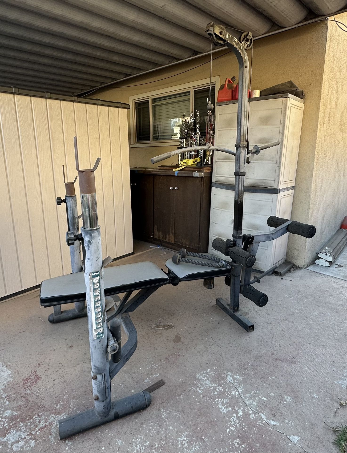 Powerhouse 754 Weightlifting Bench + Weights for Sale in Norwalk, CA ...