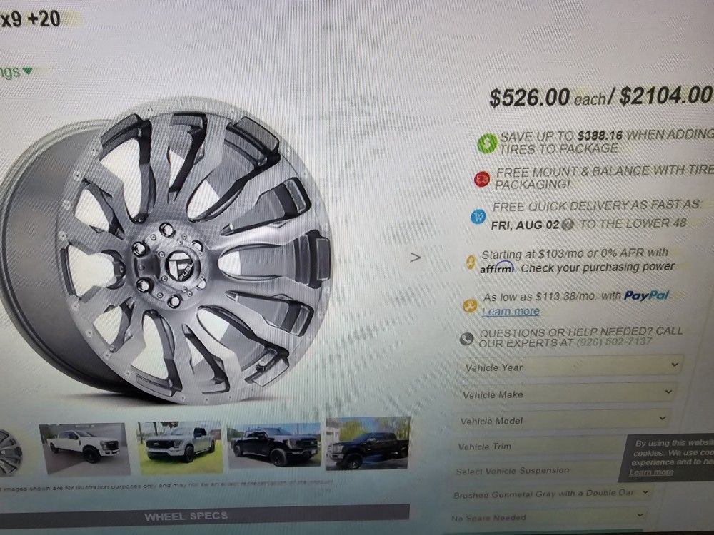 Fuel D693 Platinum Wheels ONLY 20x9 +20mm 6x139.7 for Sale in San ...