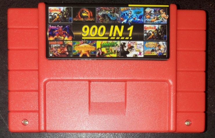 SNES 900 In 1 Video Game Cartridge Huge Collection Bundle Lot Super ...