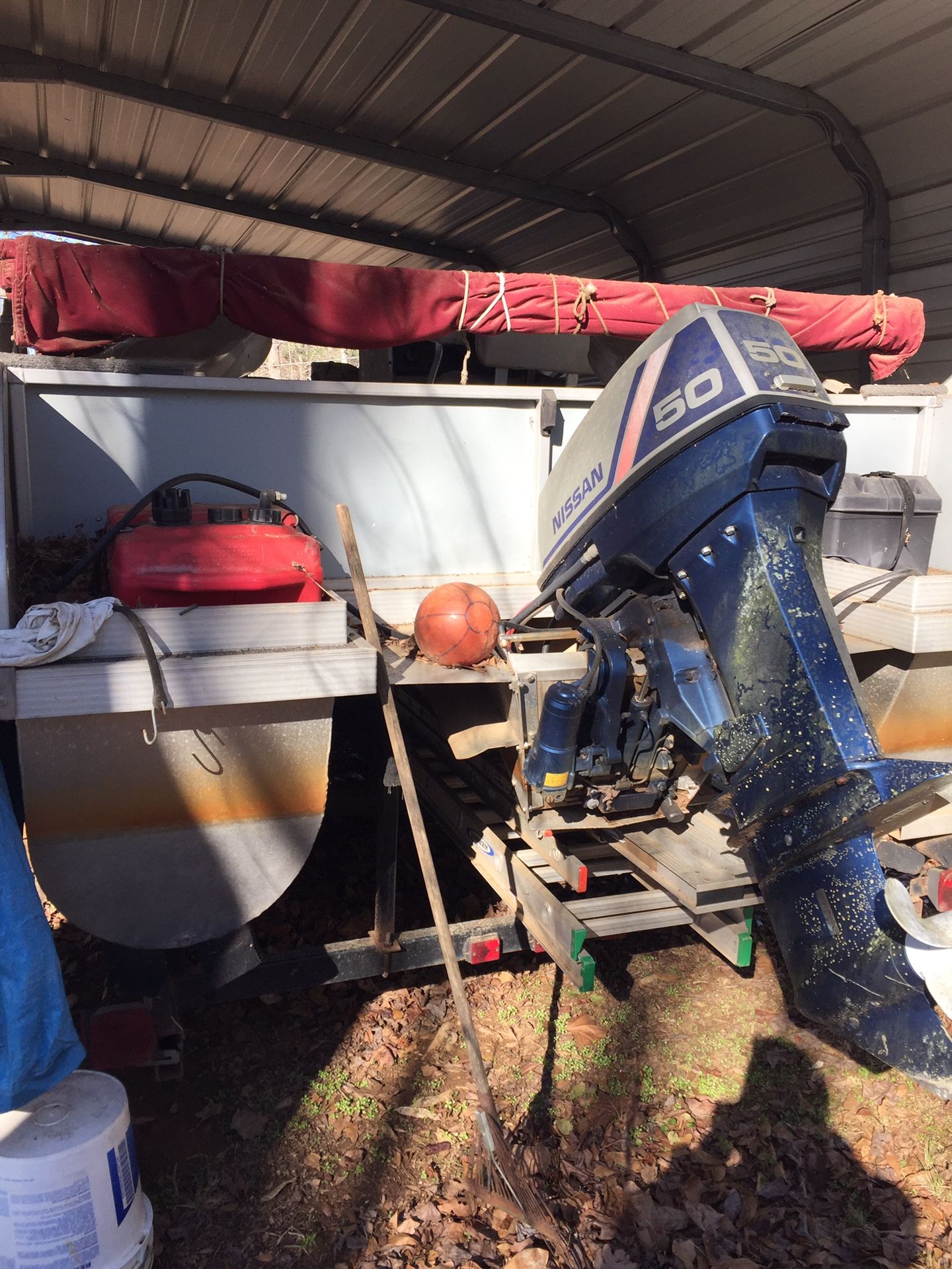 A 1990 pontoon boat for Sale in Pelzer, SC - OfferUp