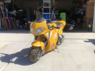 49cc Pocket Bike Yellow
