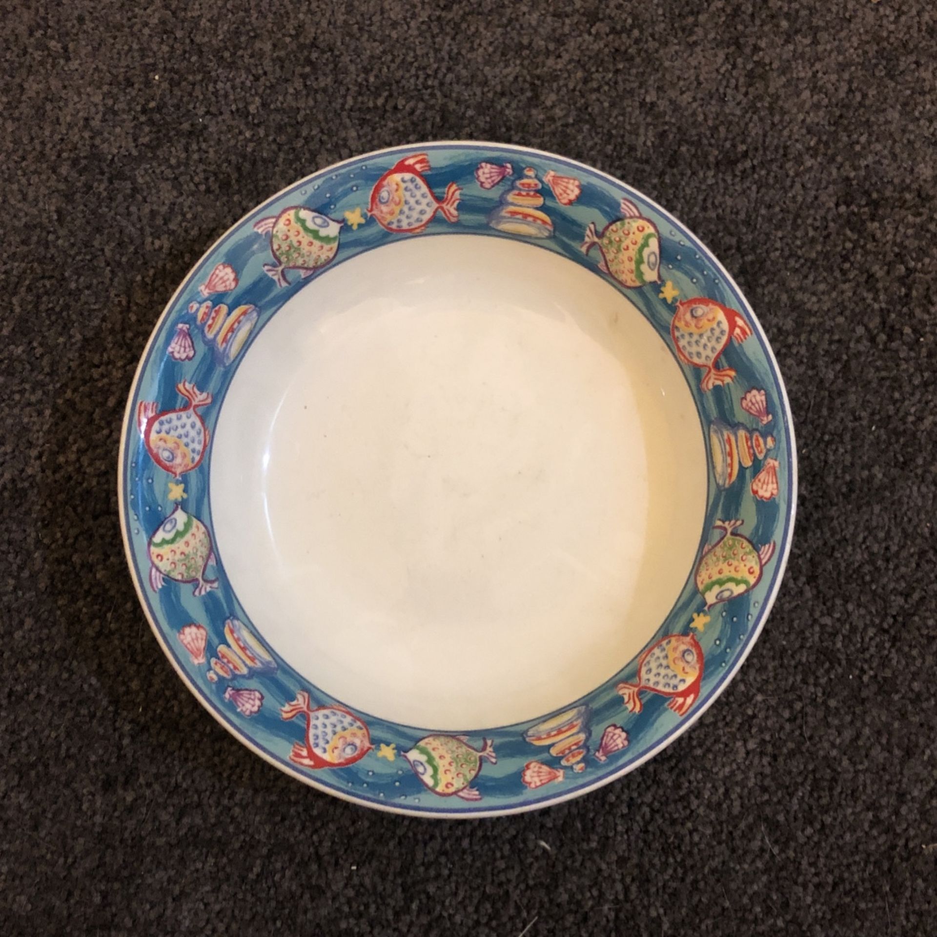 18 Pieces Churchill China Blue Sea 'n' Sand 11-3/4" Rimmed Pasta/ for ...