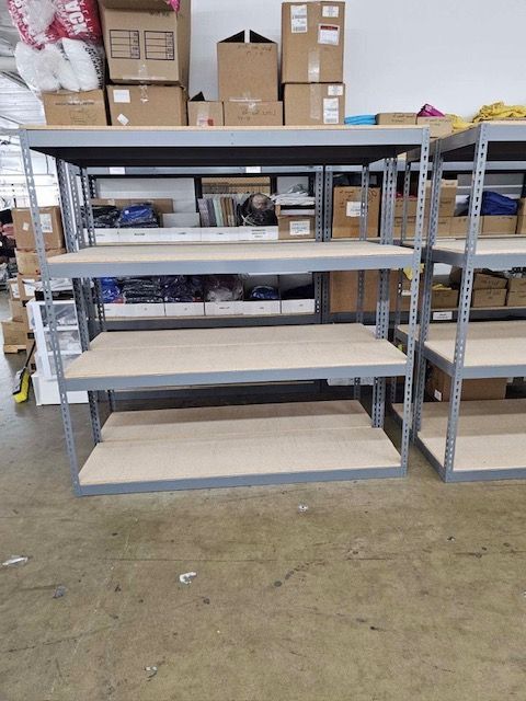 Warehouse 4 Tier Shelving 72 in W x 18 in D Garage Storage Racks ...