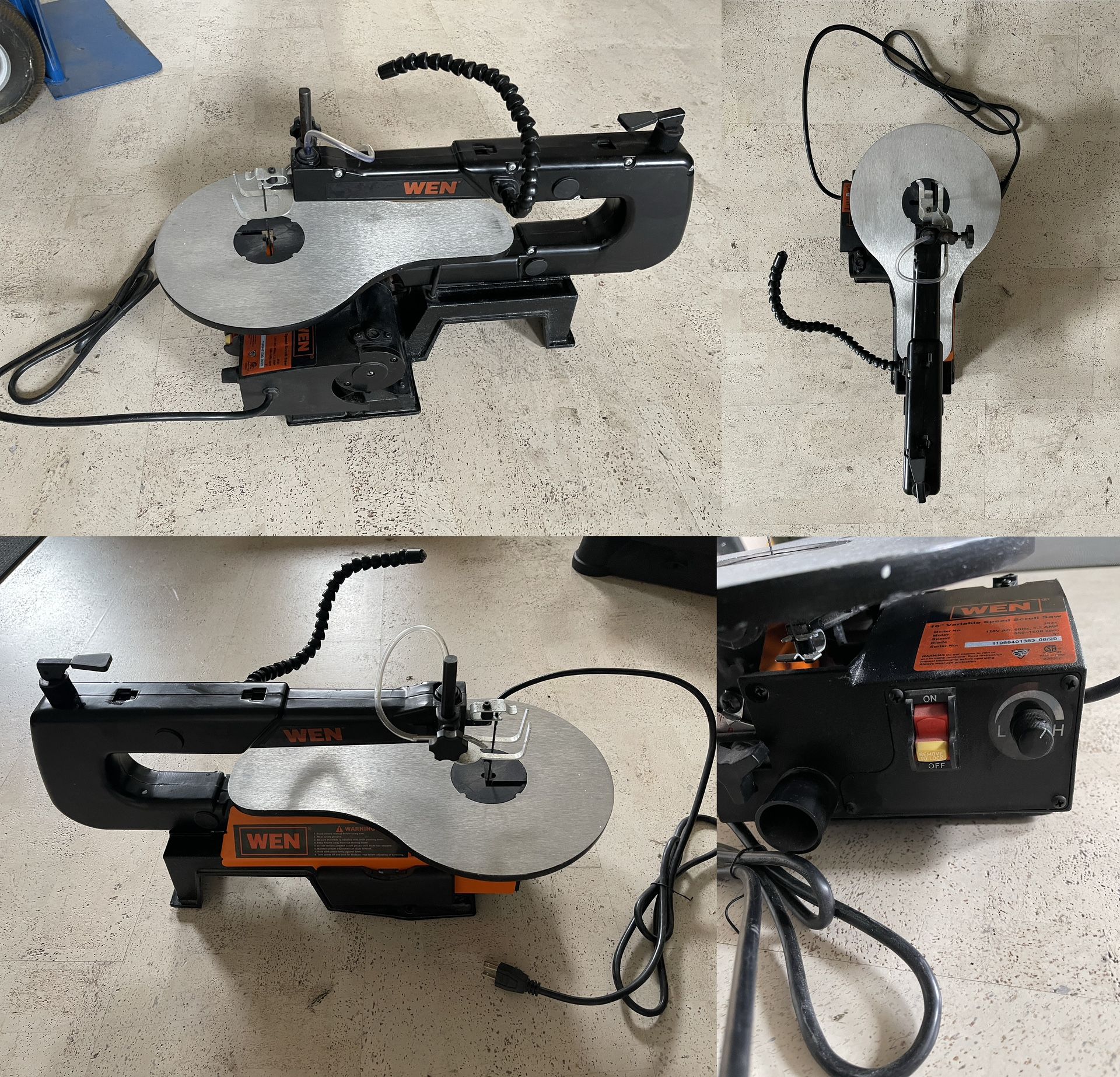 WEN 3921 16‑inch variable‑speed scroll saw & Rockwell BladeRunner X2 ...