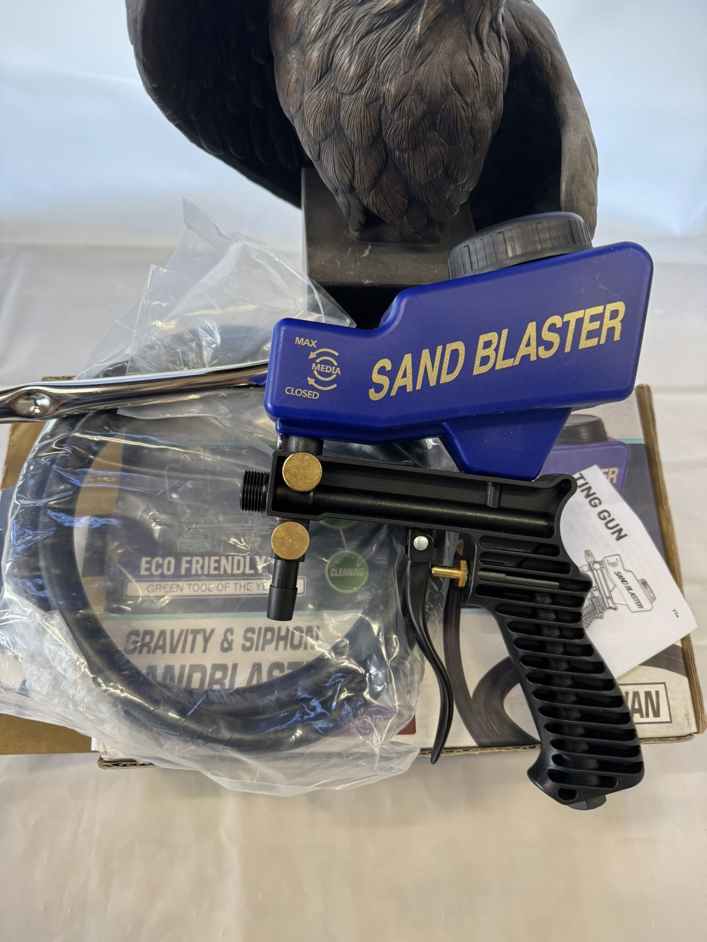LE LEMATEC Portable Sand Blaster Gun Kit for Rust Removal & Glass ...