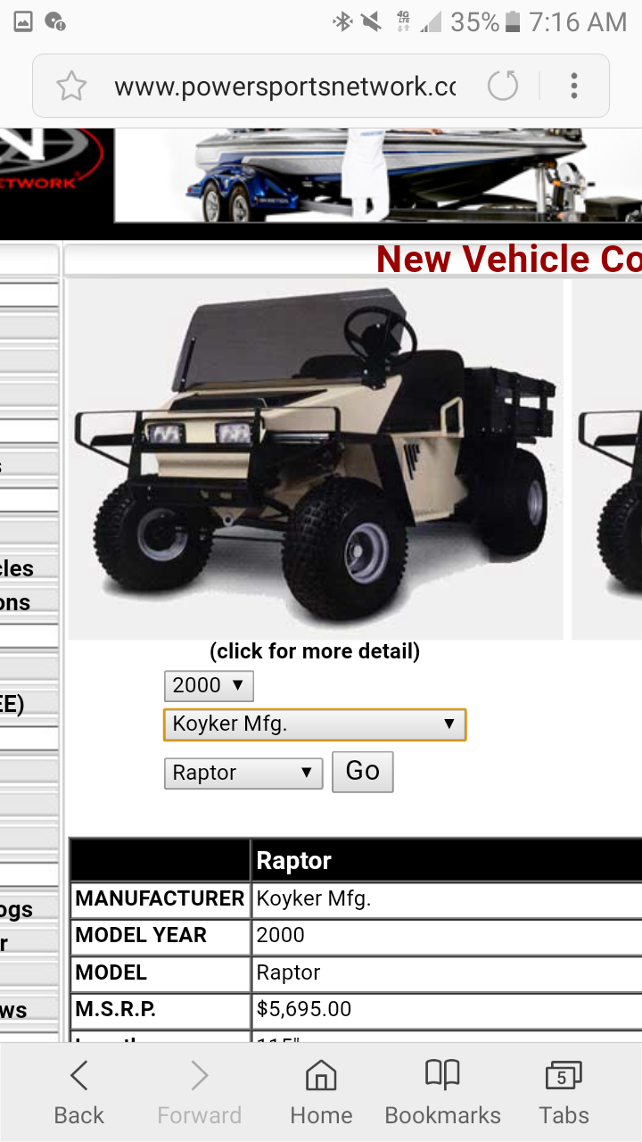 2000 Koyker Raptor UTV Off Road Flatbed Dump for Sale in Norcross, GA ...