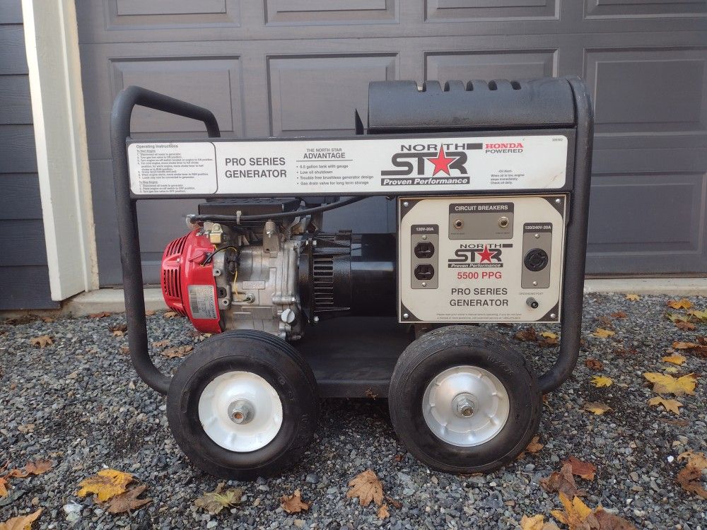 Honda Generator Powered Northstar 5500 ppg Pro Series Portable Honda 9. ...