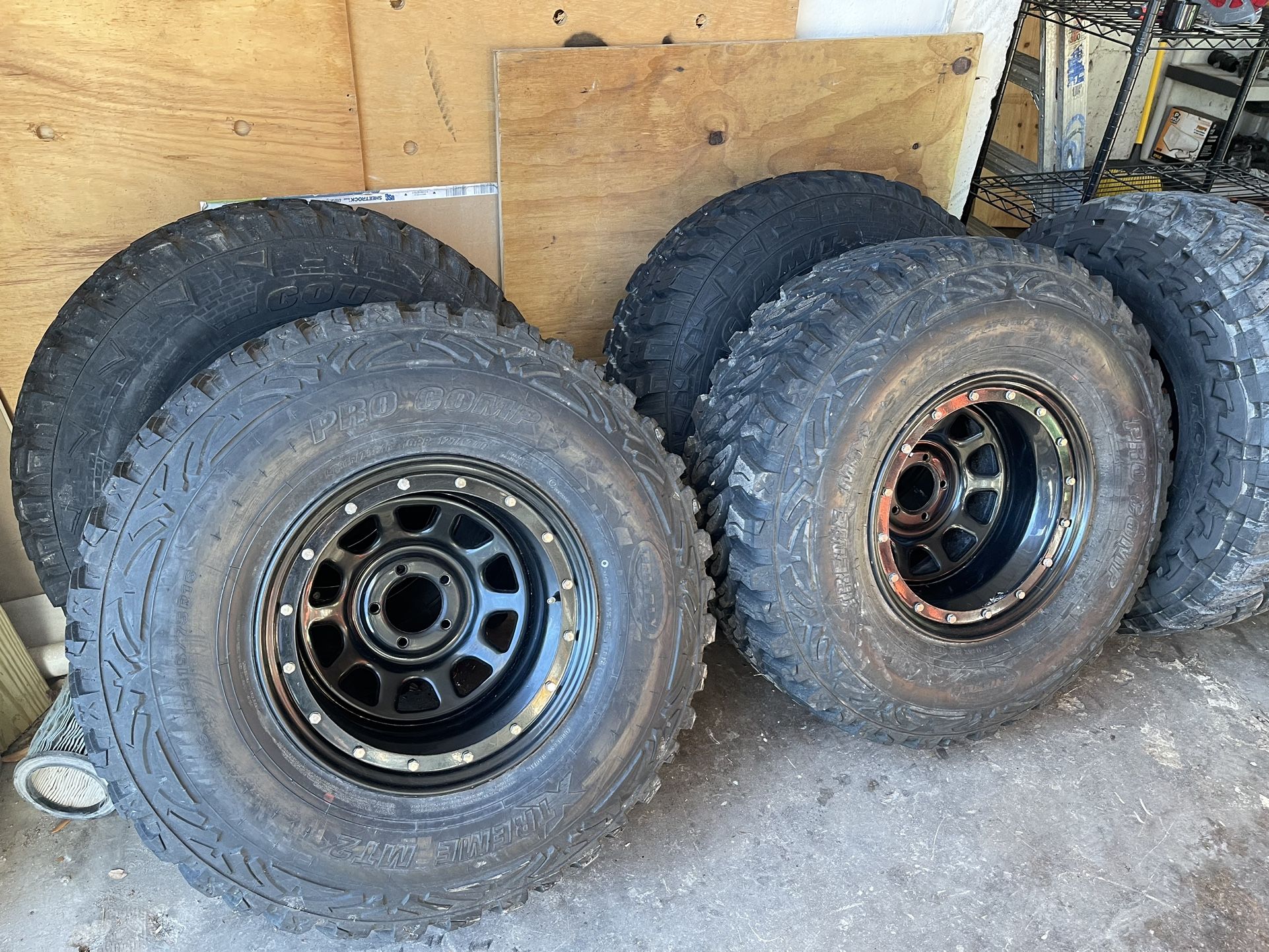 35” Off road / mudding tires 16” x 10” wheels 5x4.5 Jeep Cherokee Xj Zj ...