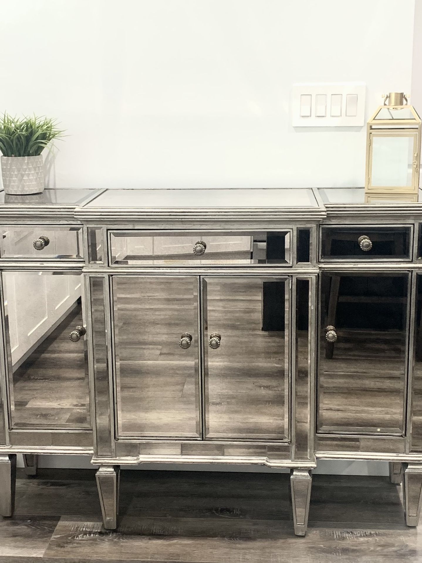 Omni Zgallerie Pier Imports Hayworth Sideboard Mirrored Buffet Dresser Vanity Borghese Console ...