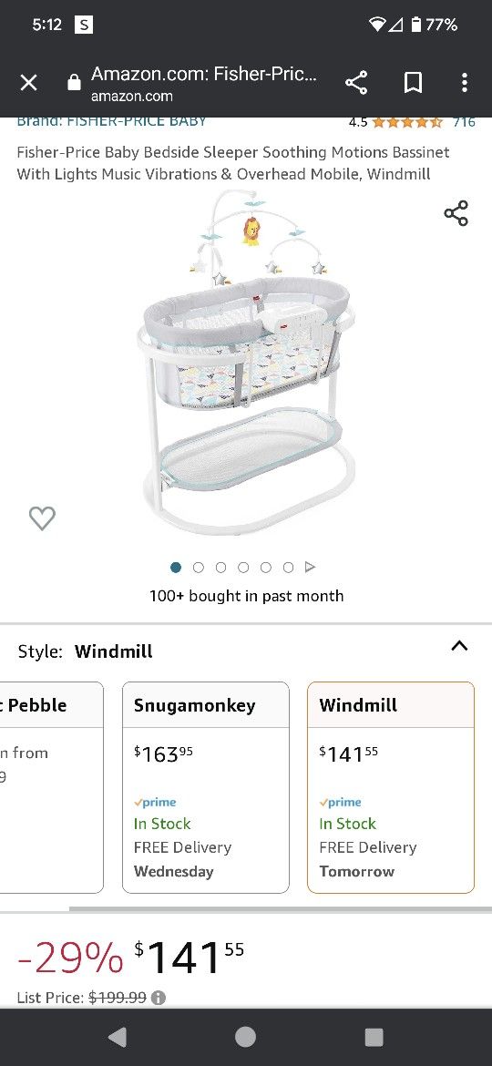 Fisher Price Soothing Motions Baby Bassinet Nursery furniture Decor