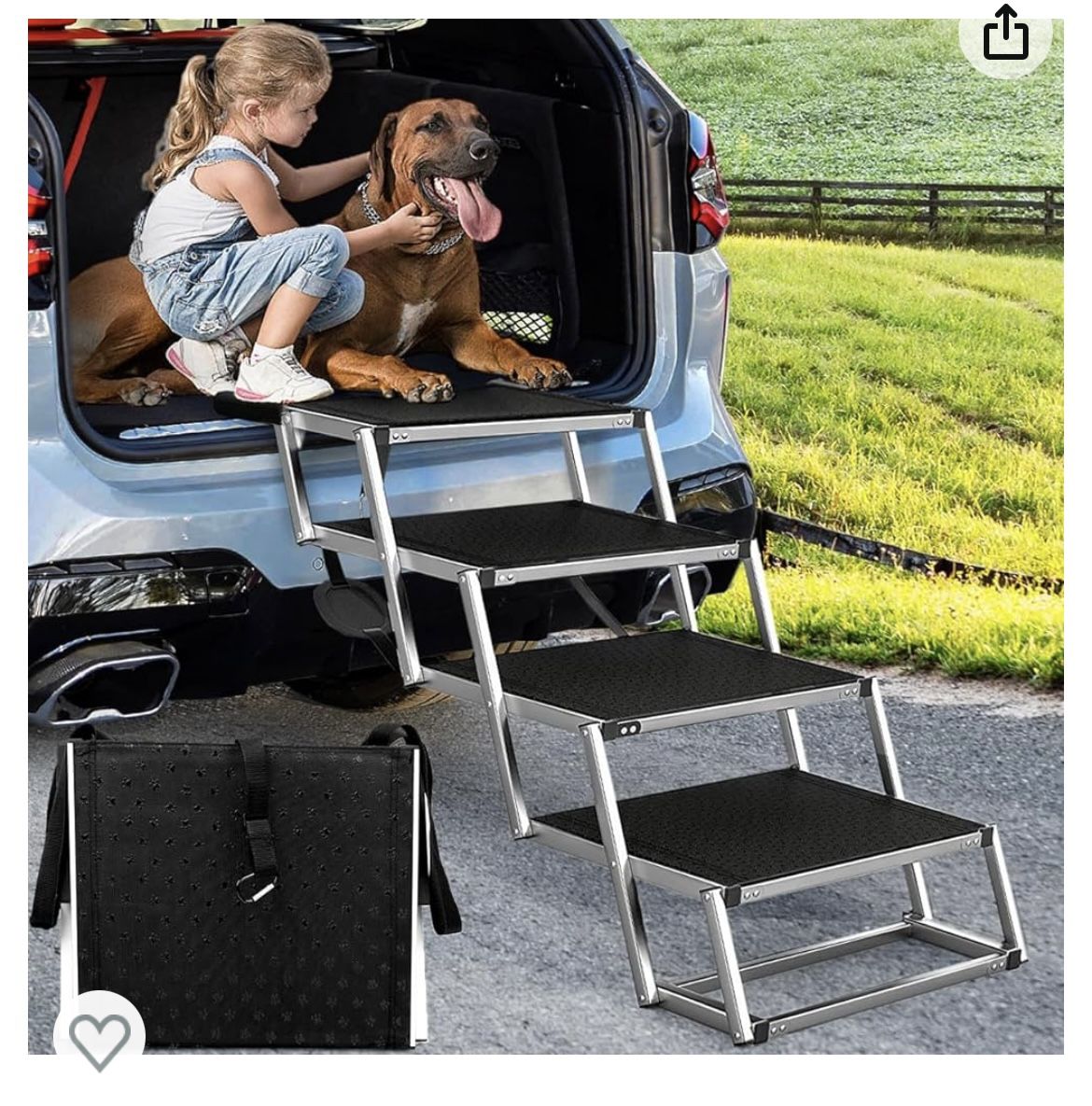 Pending Pick- Up- Foldable Pet Stairs -4 Extra Wide Steps For Vehicle ...