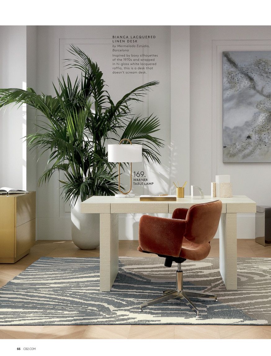 CB2 Bianca Linen Desk for Sale in Los Angeles CA OfferUp