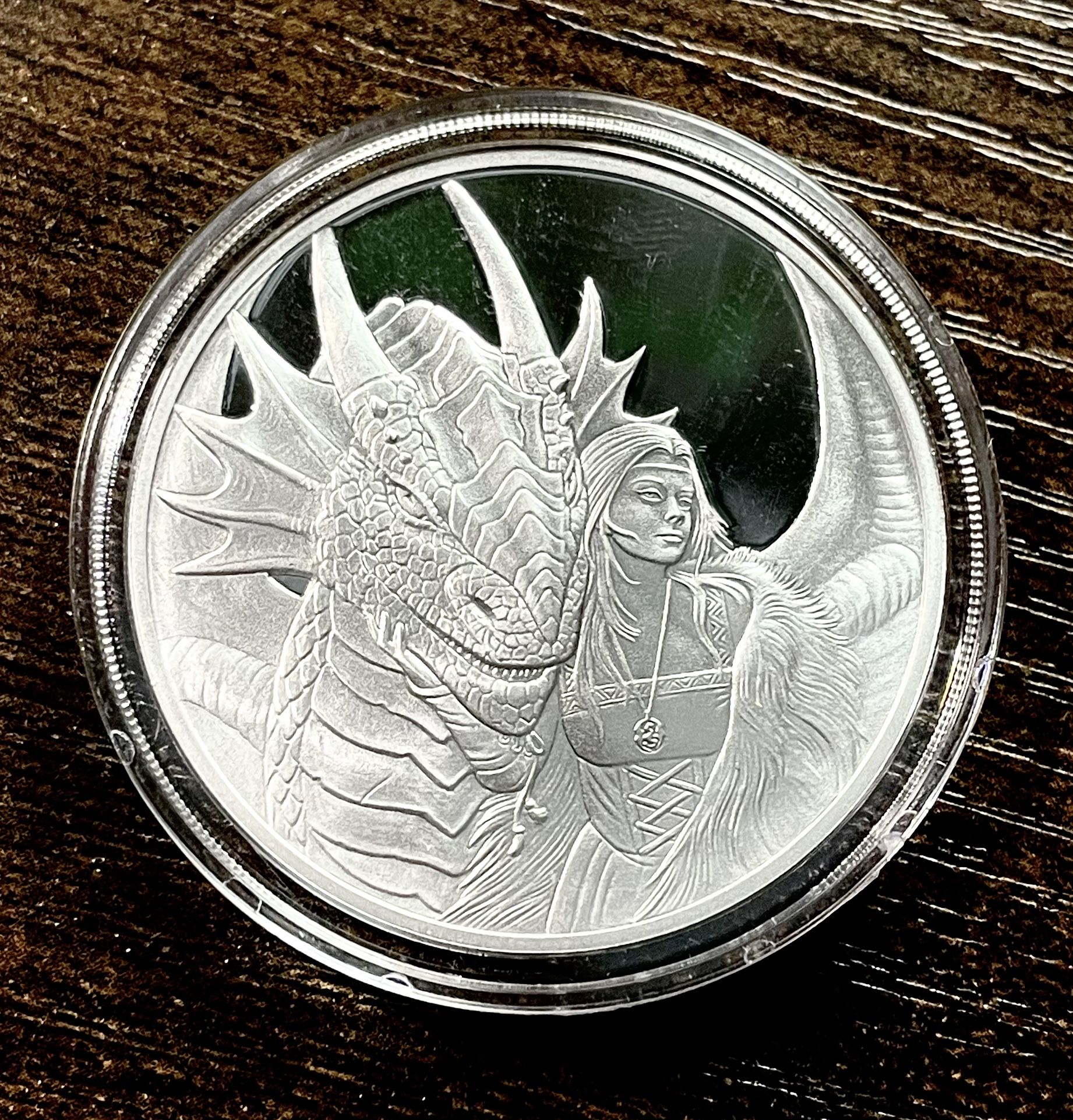 1oz COA Anne-Stokes Dragon (Friend or Foe) SILVER Round for Sale in Las ...