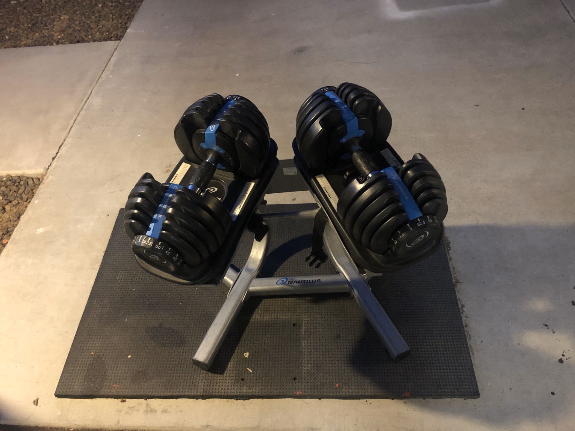 Excellent Condition Nautilus Adjustable Dumbbells with Stand! for Sale ...