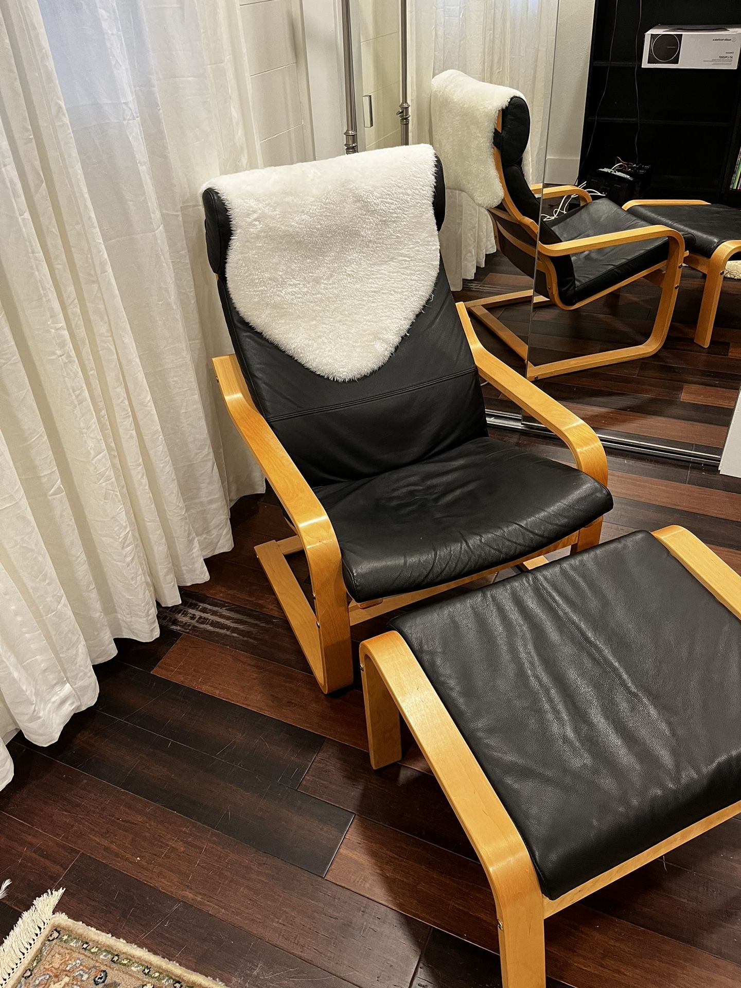 Ikea Poang Leather Chair