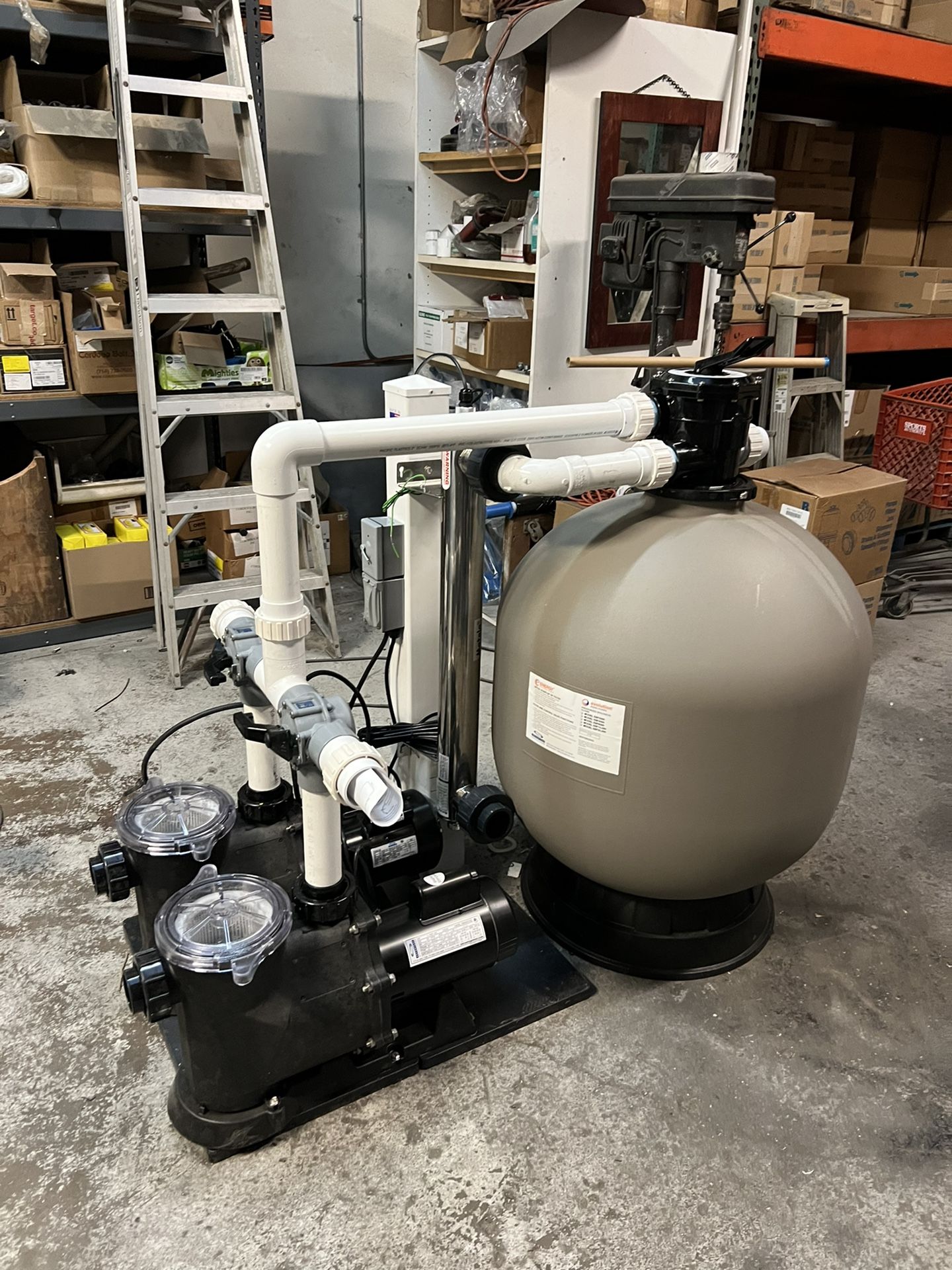 Pond 20,000 Gallon Biomedia Filter With UV and Double Pump System for ...