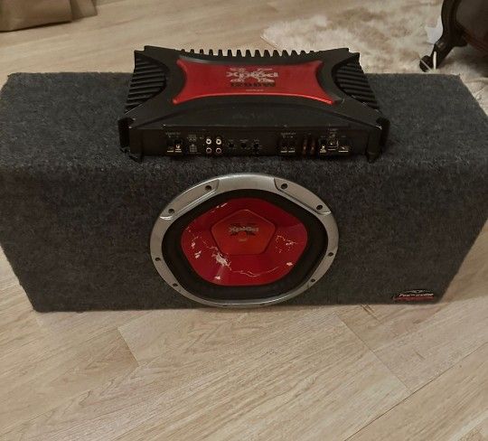 Sony Xplod 1200 Watt 12 Inch Sub Bass Box And Sony Xplod 1200 Watt Amp ...