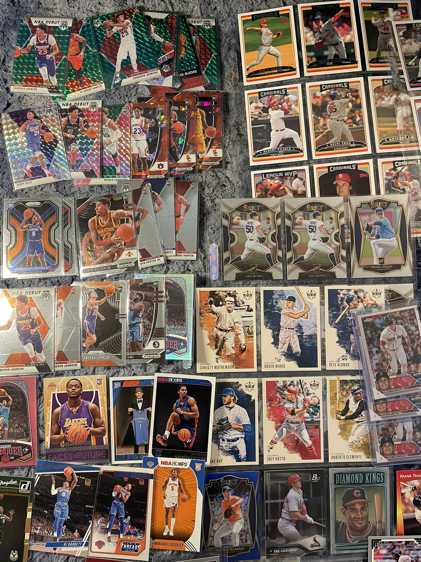 HUGE Sports Card Collection Lot w/ 2 Binders MLB NFL NBA Topps Panini ...