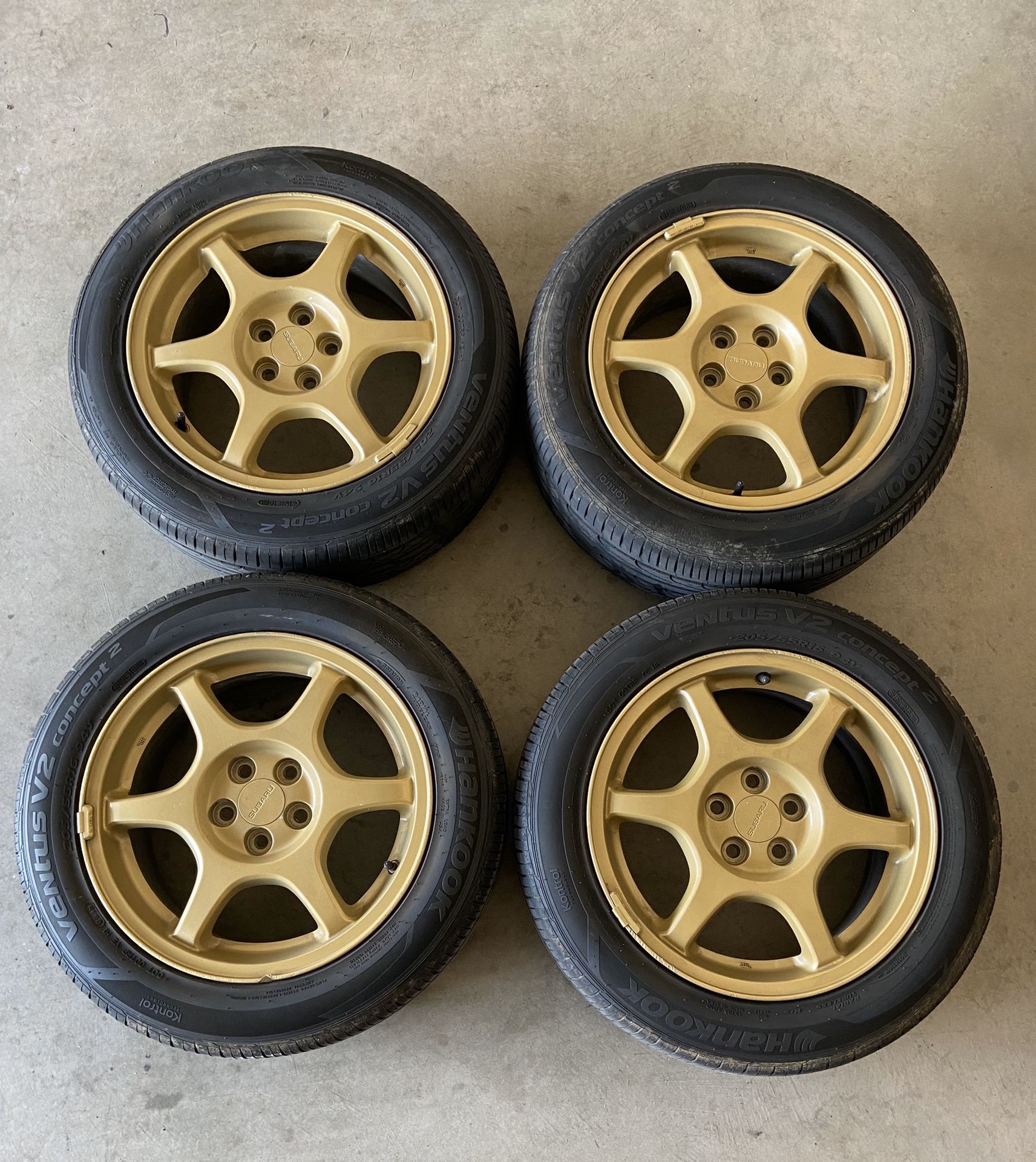 2000 Subaru Impreza 2.5RS GC8 6 spokes wheels with fairly new tires 205 ...