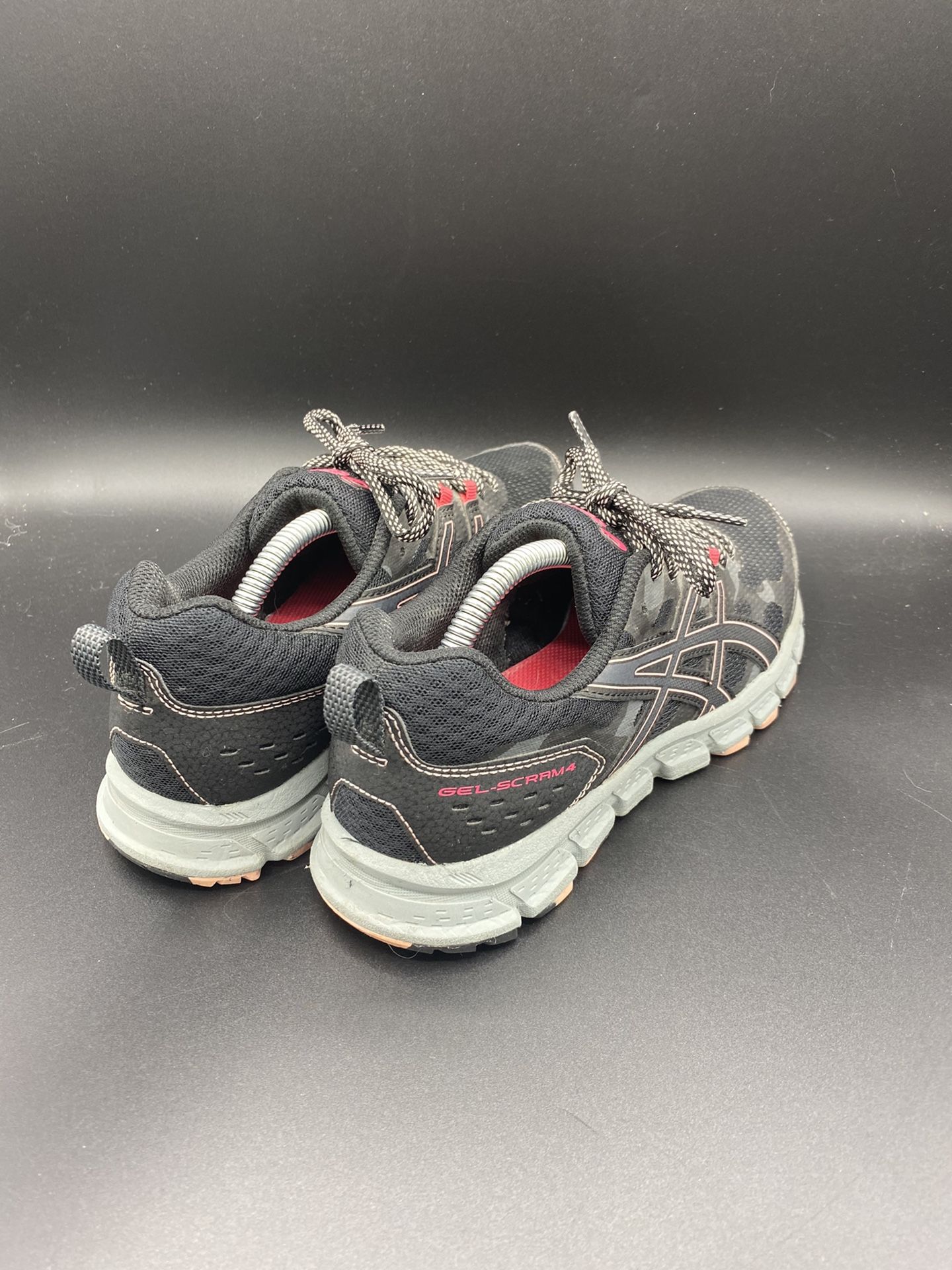 ASICS Gel-Scram 4 Black Pink 1012A039 Camo Trail Running Shoes Women Size US 6.5 for Sale in ...