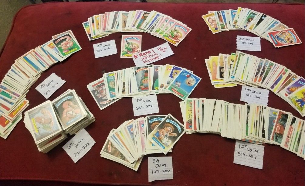 1987 TOPPS Garbage Pail Kids Card Collection includes RARE MISPRINT ...