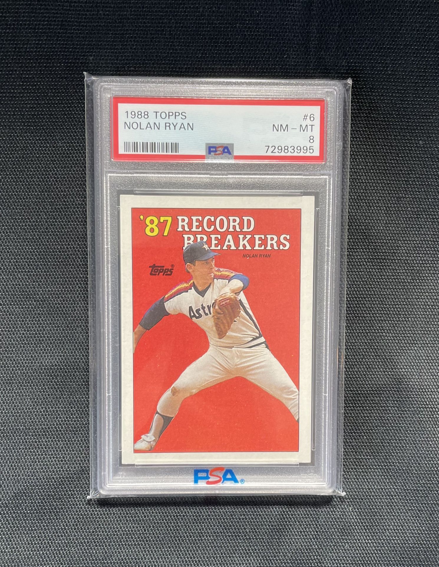 1988 Topps - Nolan Ryan #6 - PSA 8 NM-MT - Houston ASTROS for Sale in ...