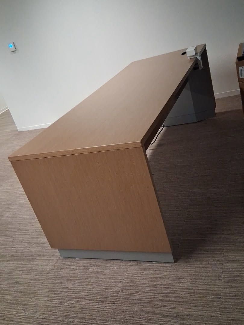 7’ x 30” Teknion Honey Maple Rising Office Desk for Sale in Garden ...